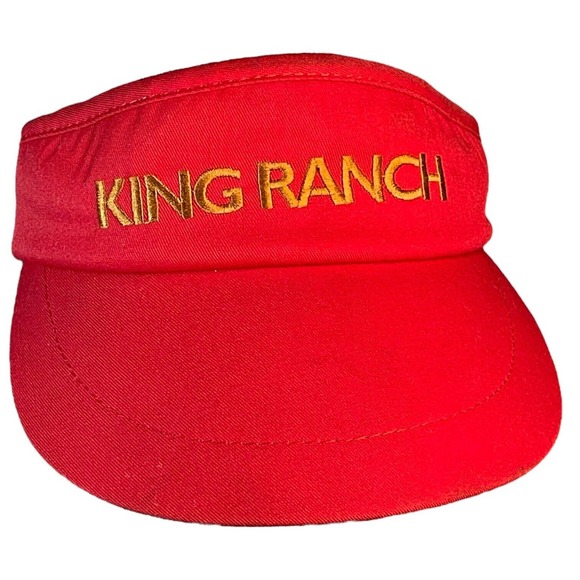 King Ranch | Accessories | Vintage King Ranch Red Visor Gold ...